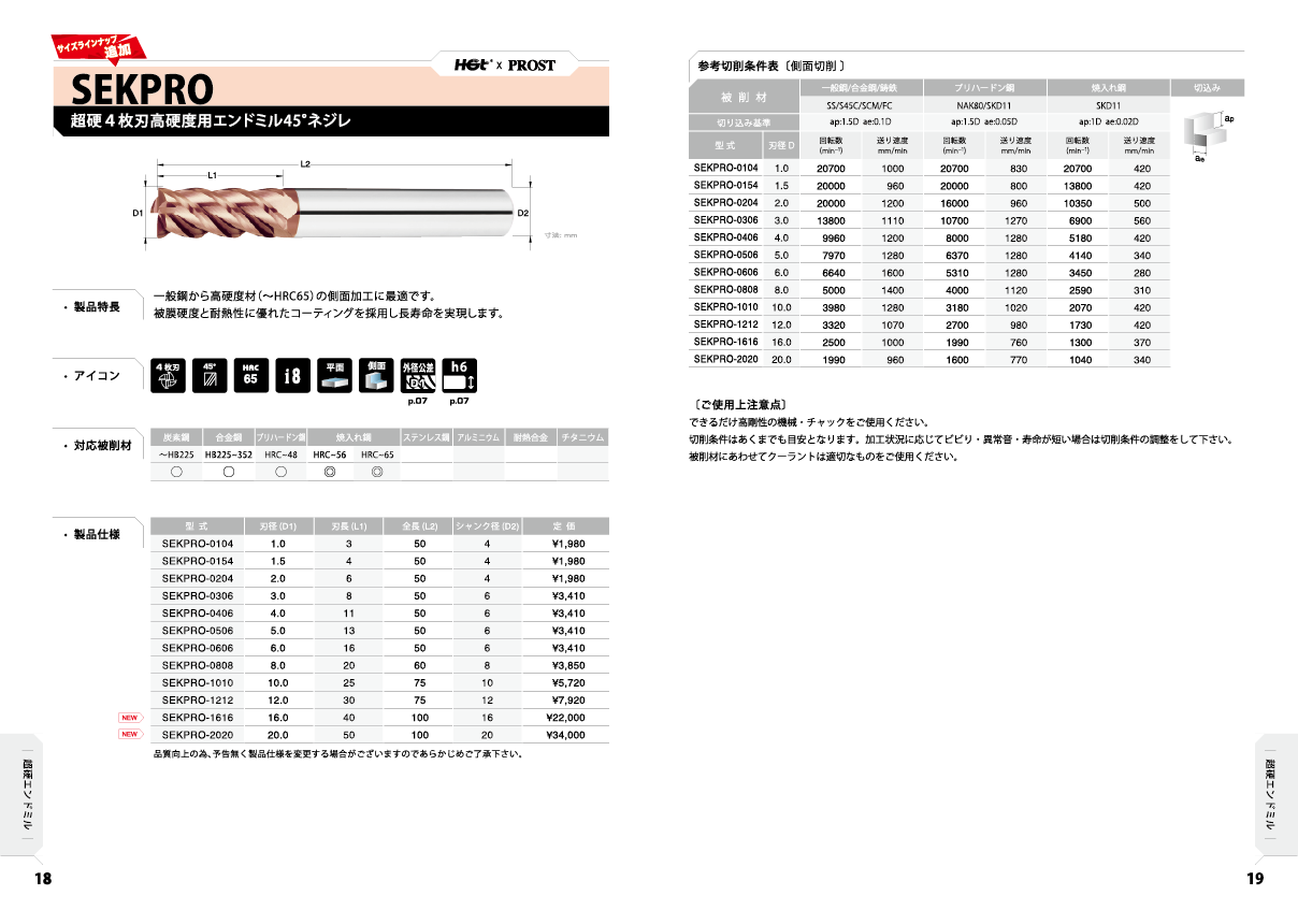 製品情報 | ドリル・エンドミルなら株式会社プロスト